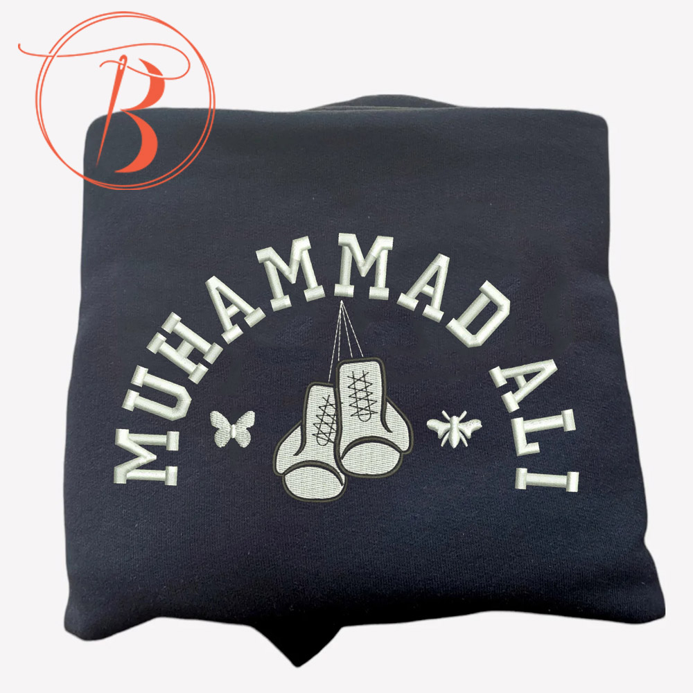 Muhammad Ali Embroidered Sweatshirt Hoodie - TerraBell Designs
