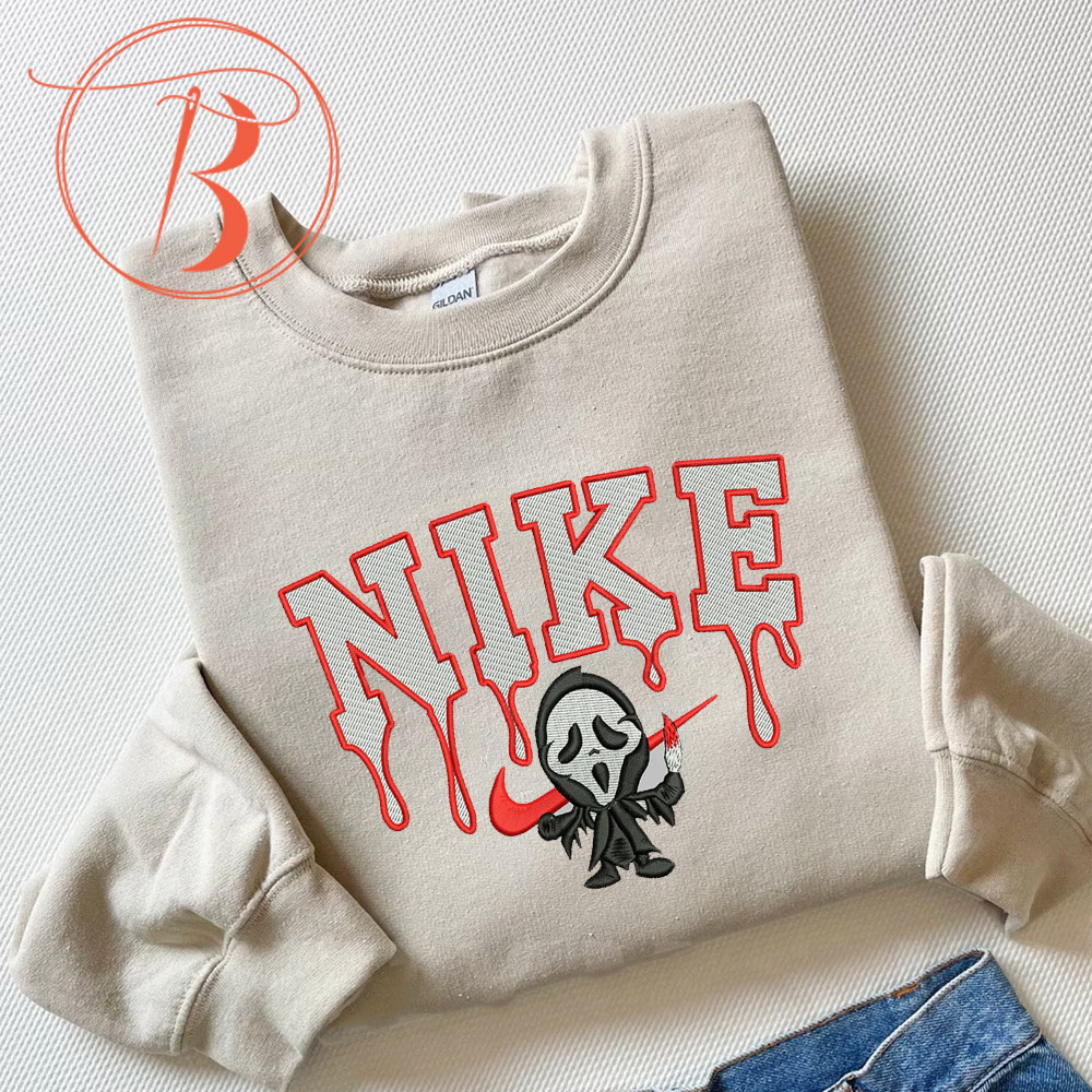 Nike Scream Embroidered Halloween Sweatshirt - TerraBell Designs